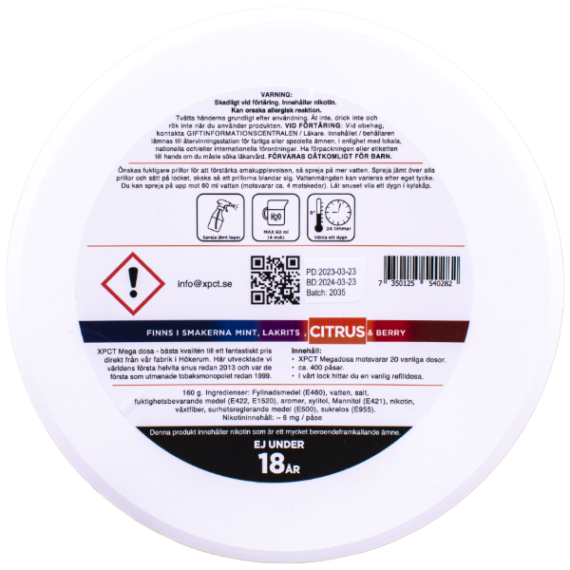 XPCT Citrus Slim All White Mega Dosa | Snusfabriken.com ⭐️