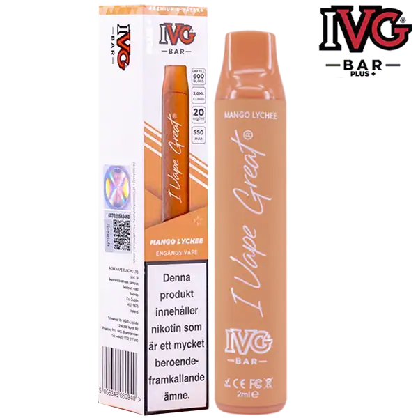 IVG BAR PLUS+ Mango Lychee 20 mg | Köp fraktfritt ⭐️