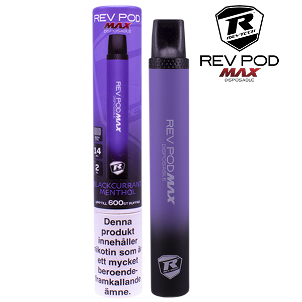 Rev Pod MAX Blackcurrant Menthol | Snusfabriken.com ⭐️