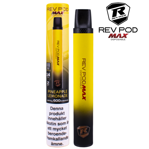 Rev Pod MAX Pineapple Lemonade | Snusfabriken.com ⭐️