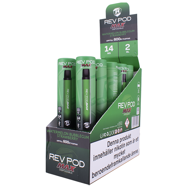 Rev Pod MAX Watermelon Bubblegum Strawberry 14 mg