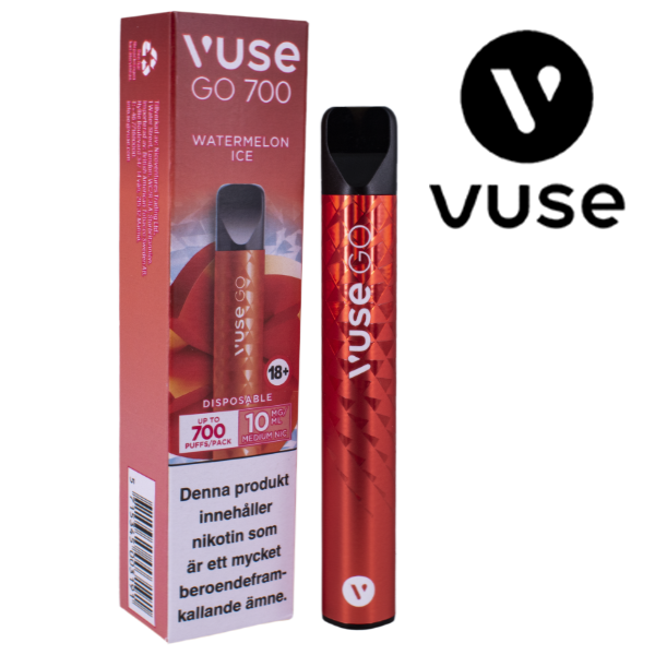 Vuse Go 700 Watermelon Ice 10 mg | Snusfabriken.com ⭐