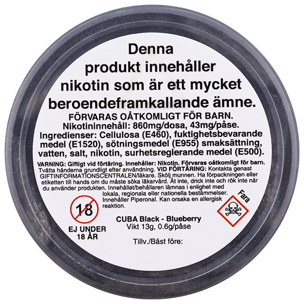 CUBA Blueberry Black 43 mg | Köp Fraktfritt ⭐️